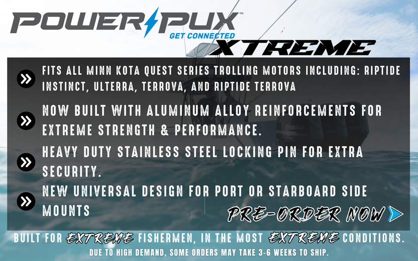 Power Pux | Power Supplied Trolling Motor Mounting Bracket
